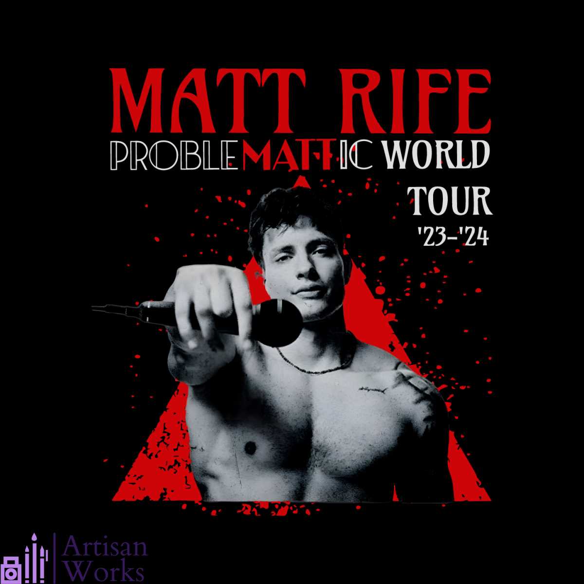 Matt Rife Problemattic World Tour PNG Sublimation Design | Inspire Uplift