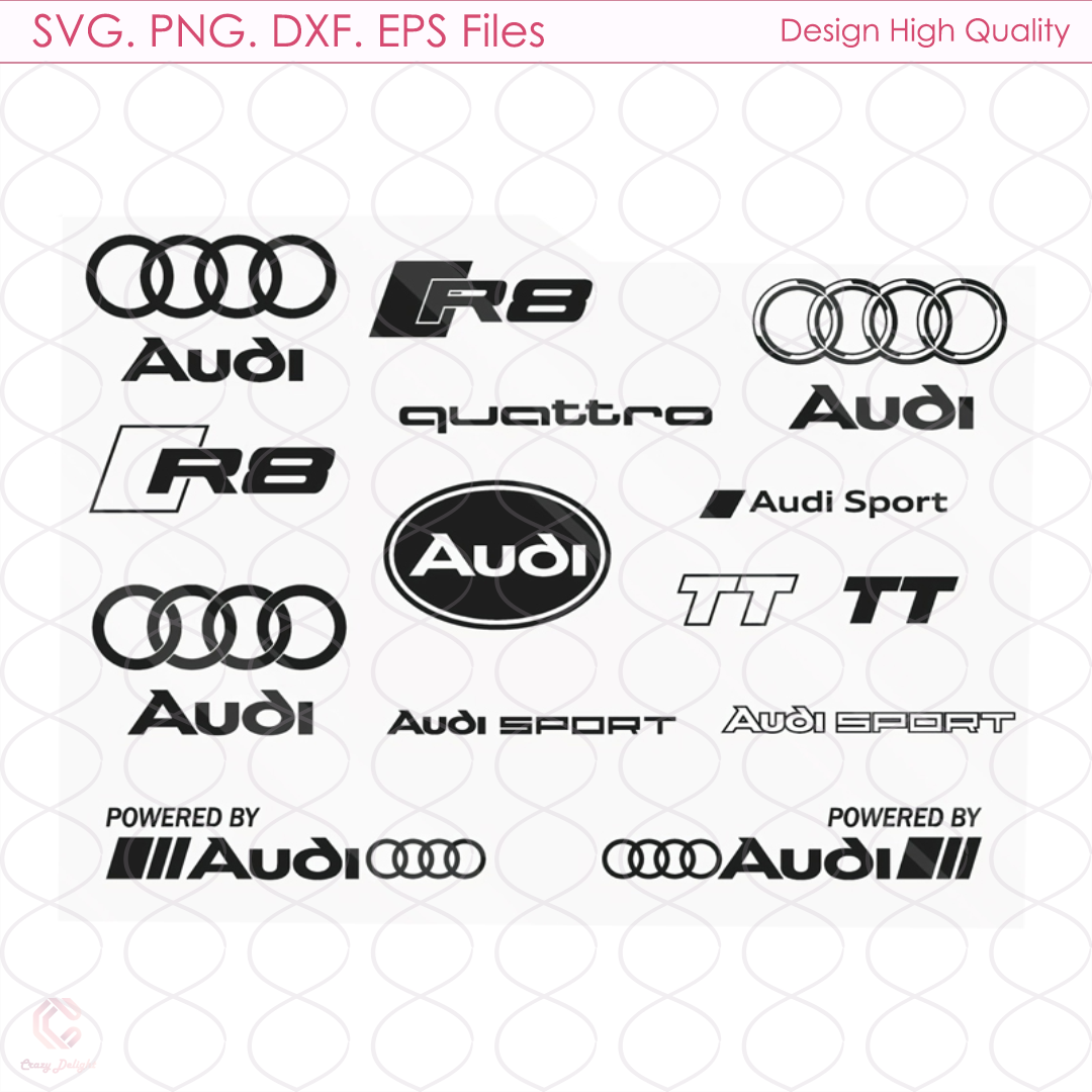 Audi Logo Bundle Svg, Car Logo Svg, Audi Brand Logo Svg, Car | Inspire ...