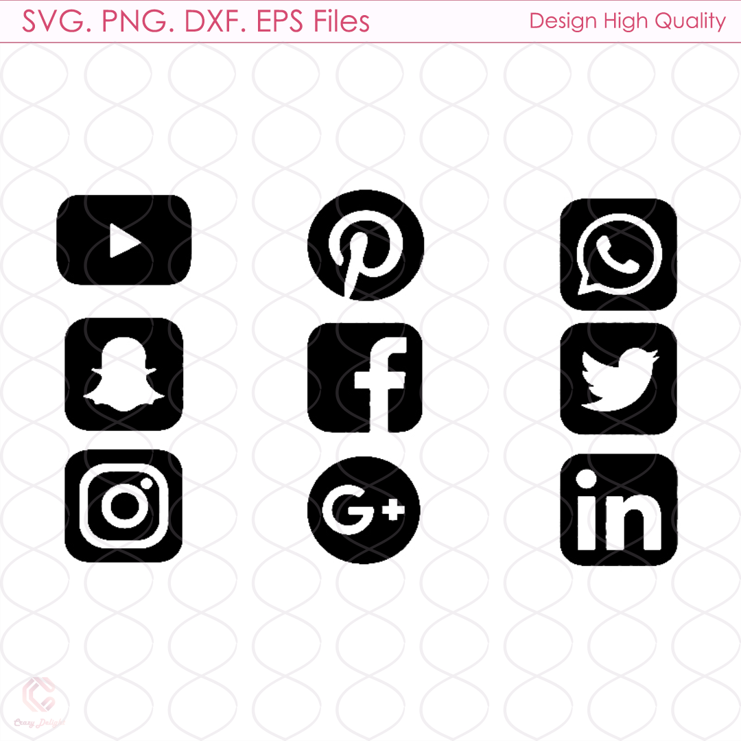 Social Media Vector Bundle, Social Logo Svg, Facebook Svg, P | Inspire ...