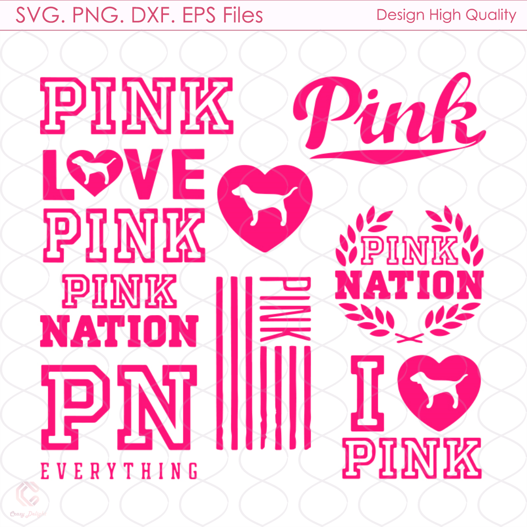 I Love Pink Logo Svg, Pink Logo Svg, Pink Love Svg, Logo Svg | Inspire ...