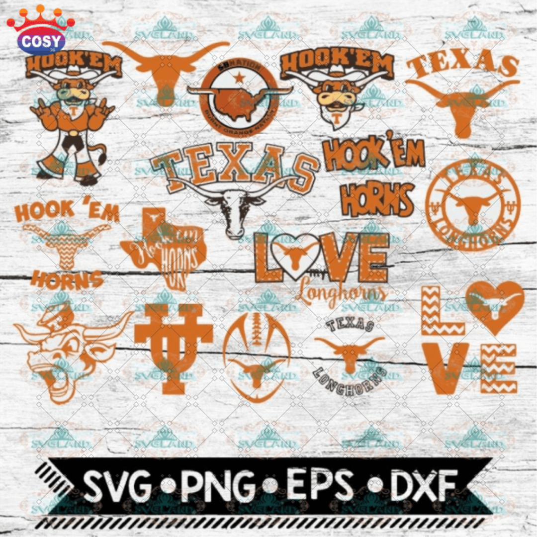 Texas Longhorns Logo Bundle Svg, Texas Longhorns, | Inspire Uplift