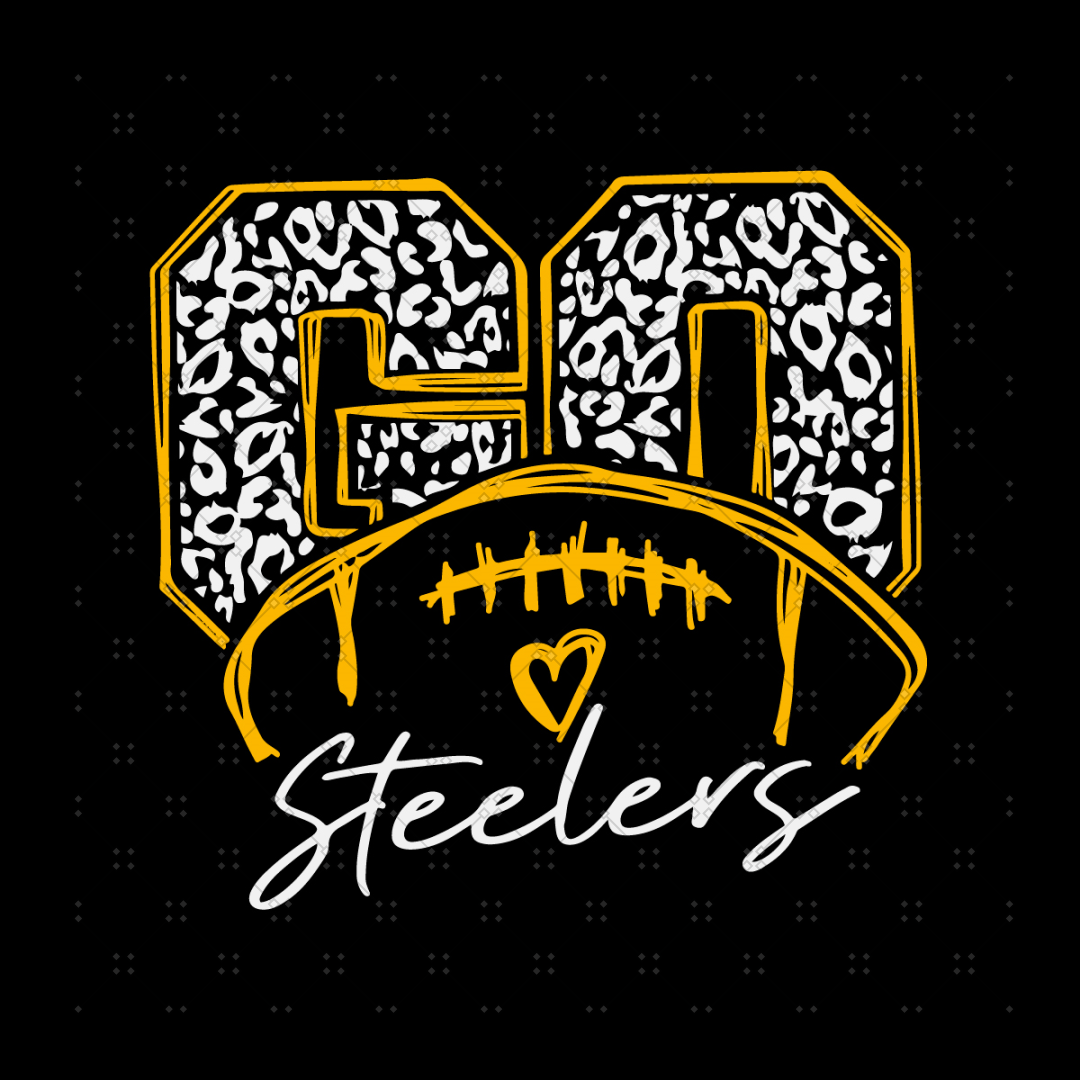 Go Steelers White Peopard Pattern Svg, Sport Svg, - Inspire Uplift