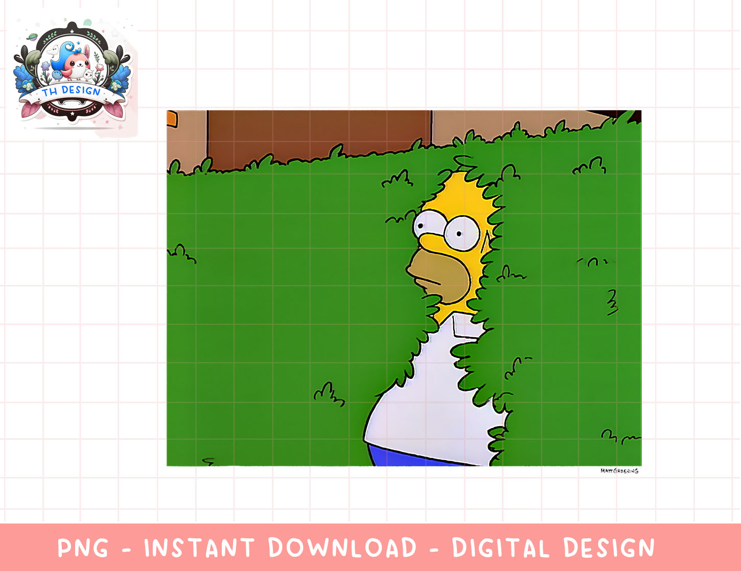 The Simpsons Homer Hedge Meme png, sublimation.jpg | Inspire Uplift