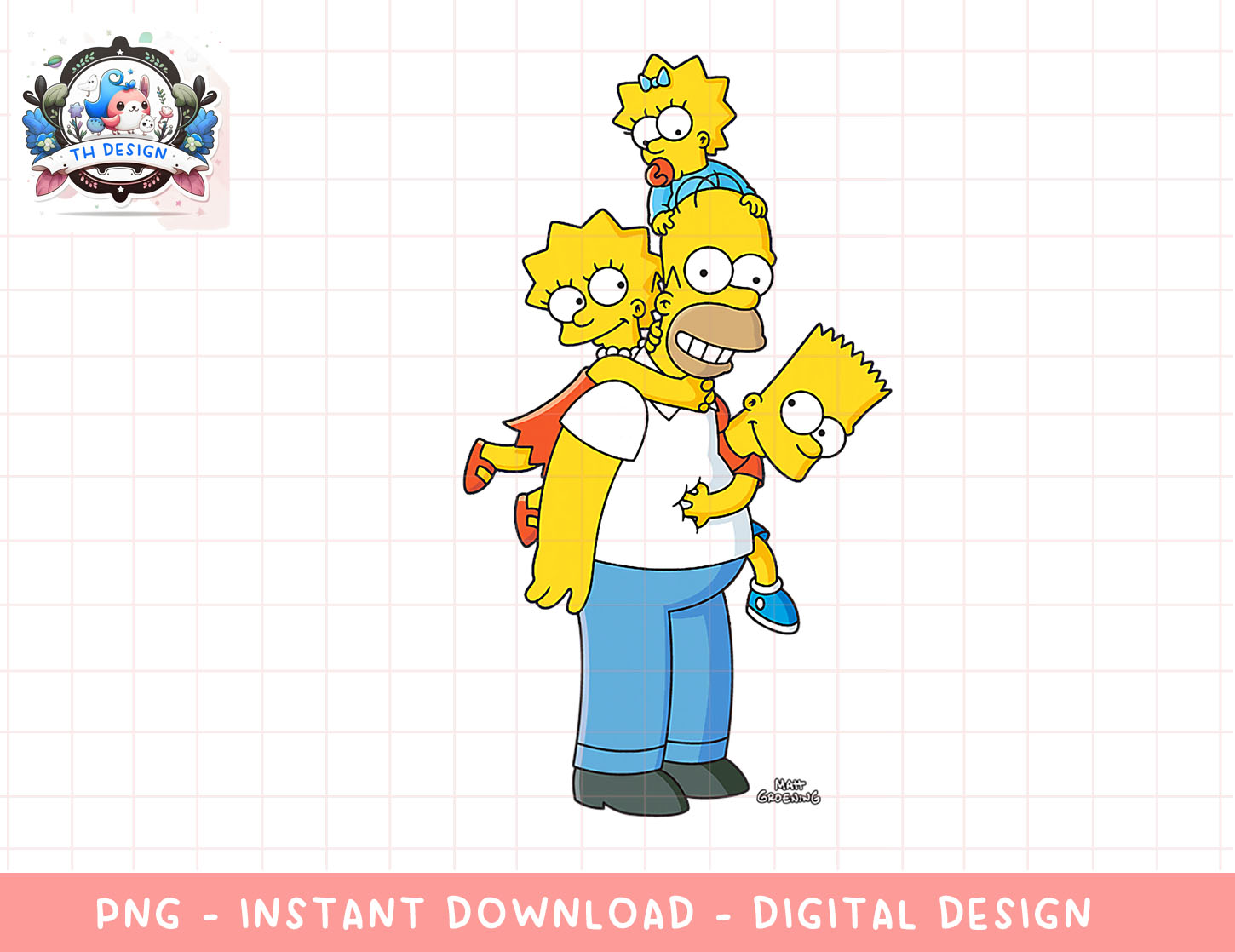 The Simpsons Homer Lisa Bart and Maggie Play png, sublimatio | Inspire ...