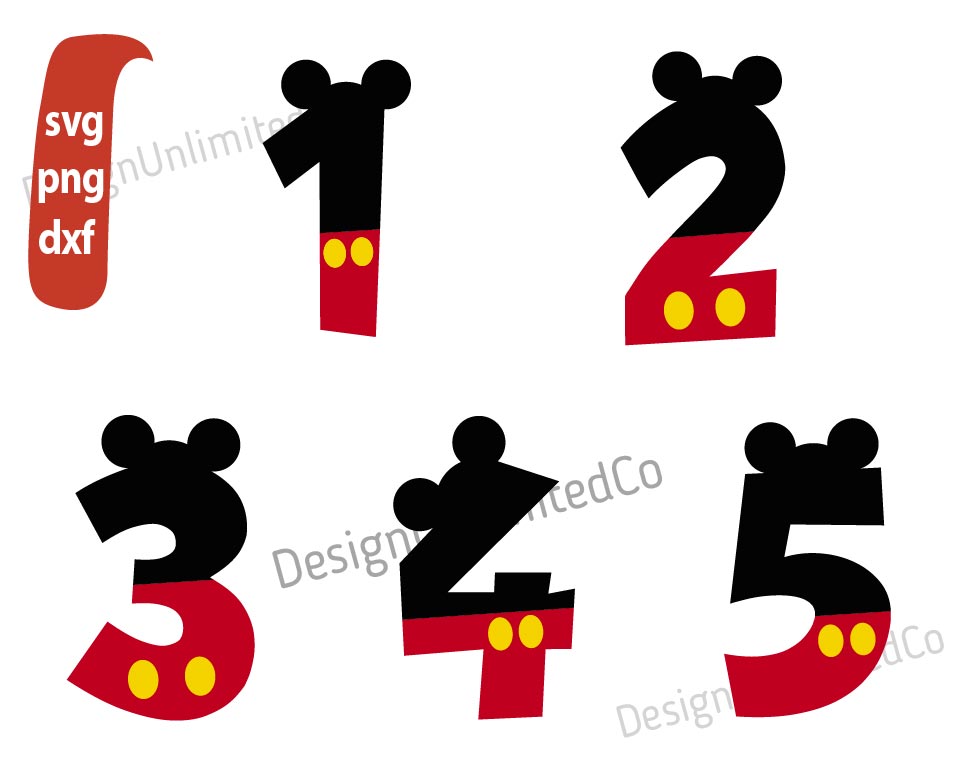 Disney Numbers svg, Mickey Alphabet svg, Mickey Font svg, Mi - Inspire ...