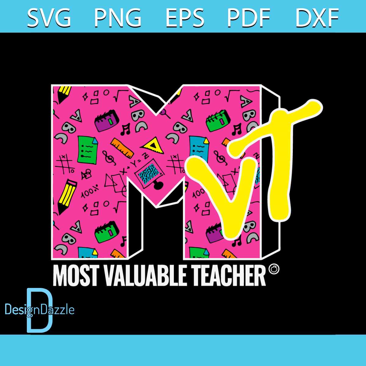 Most Valuable Teacher Retro 90's Style Svg, Trending Svg, T - Inspire ...