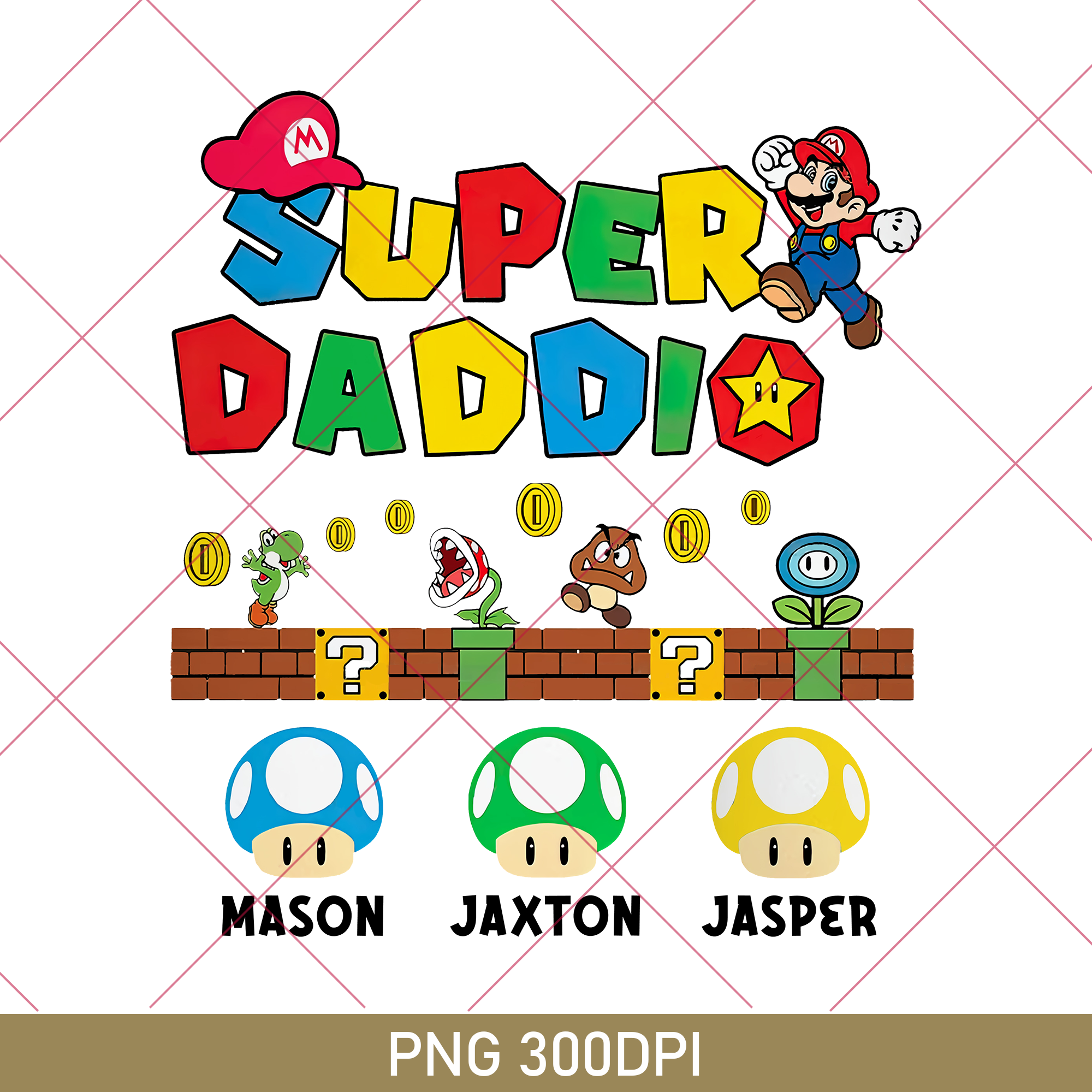 Cute Super Mario PNG, Personalized Super Mommio PNG, Mother' | Inspire ...