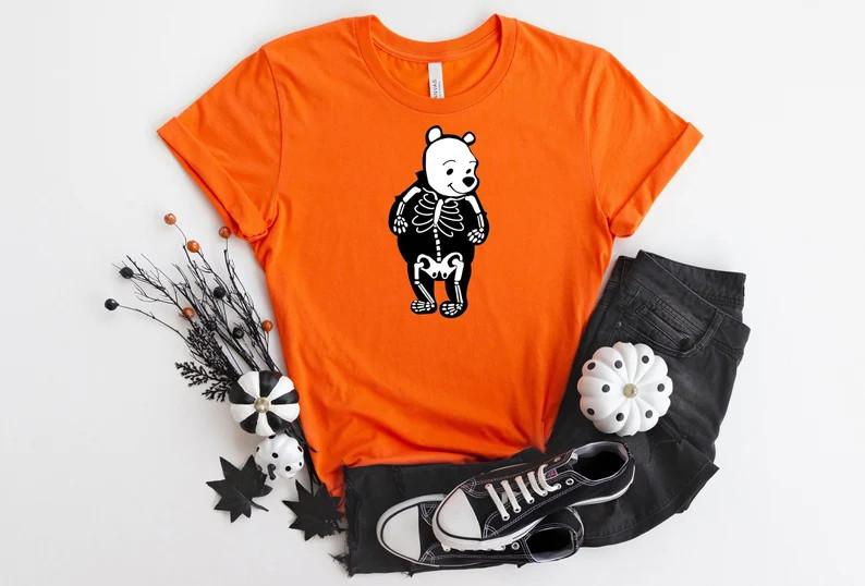 Funny Skeleton Winnie The Pooh Shirt, Disney Halloween Shirt | Inspire ...