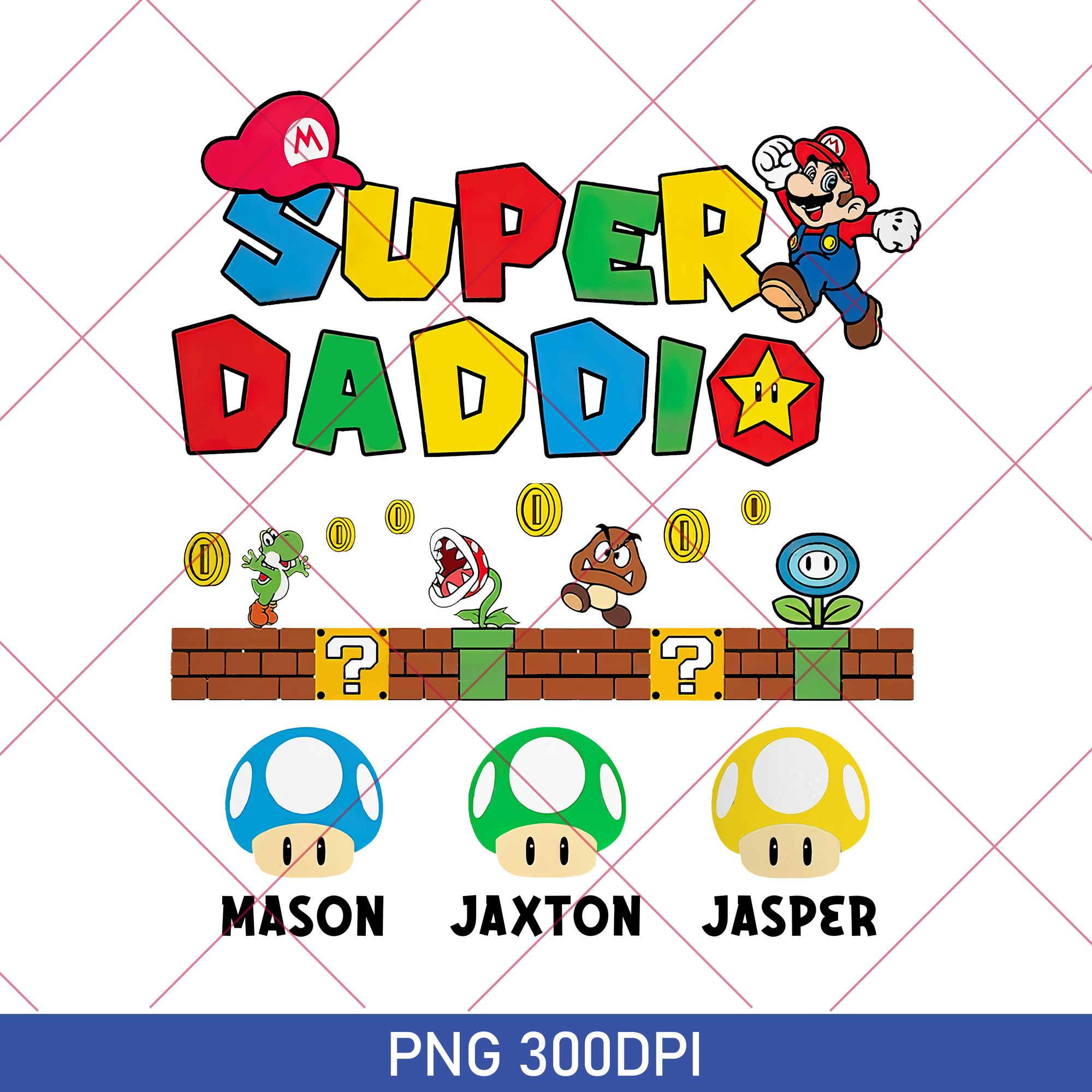 Personalized Super Daddio PNG, Super Mario PNG, Daddio PNG, | Inspire ...