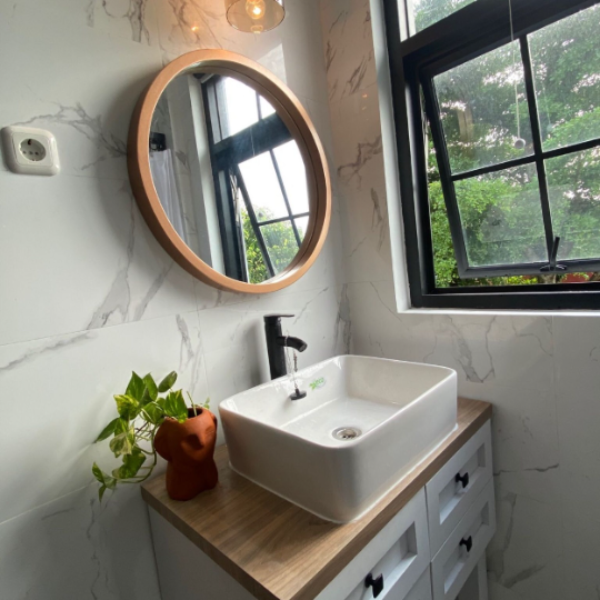 Sakura Round Decorative Modern High Density Fiber (HDF) Fram - Inspire ...