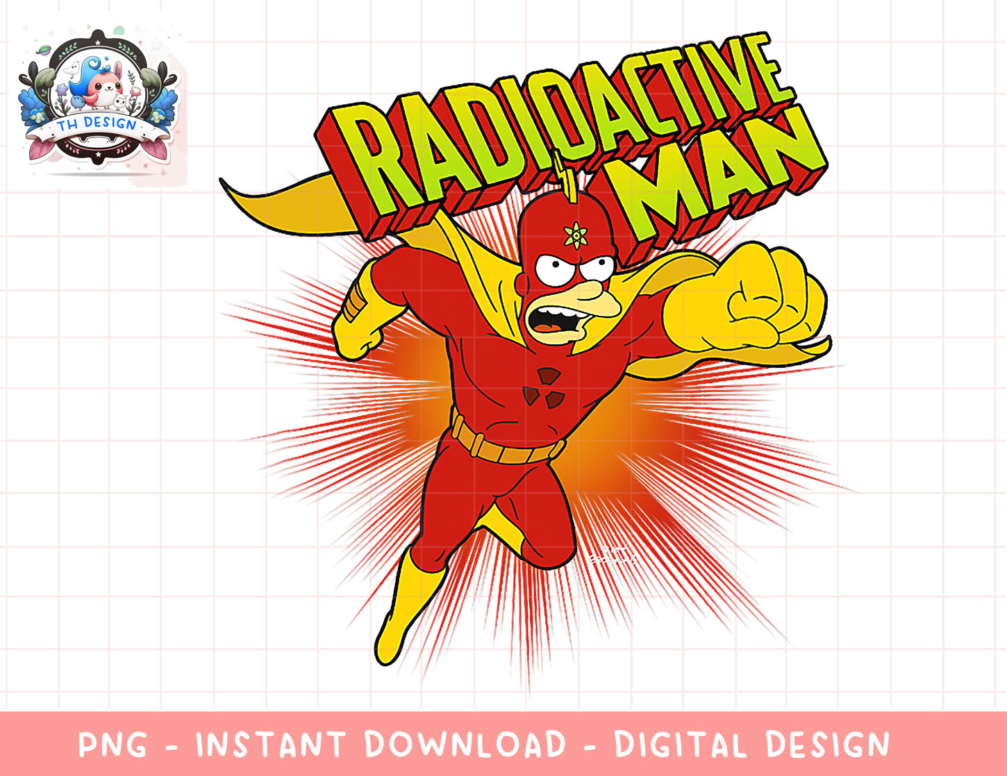 The Simpsons Homer Radioactive Man V2 png, sublimation.jpg | Inspire Uplift