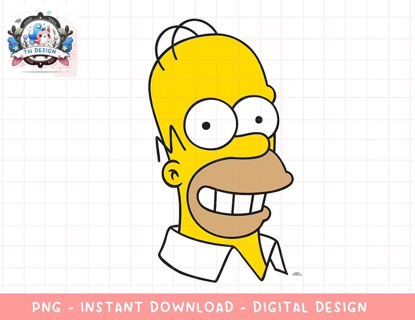 The Simpsons Homer Simpson Face png, sublimation.jpg | Inspire Uplift