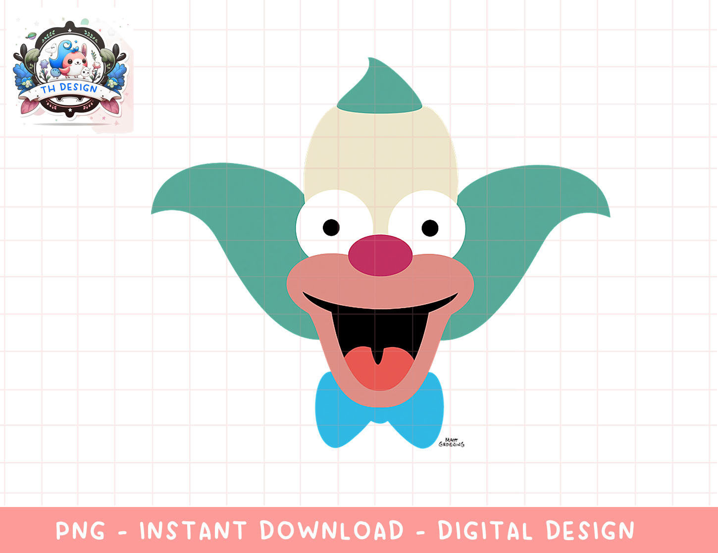 The Simpsons Krusty the Clown Face png, sublimation.jpg | Inspire Uplift