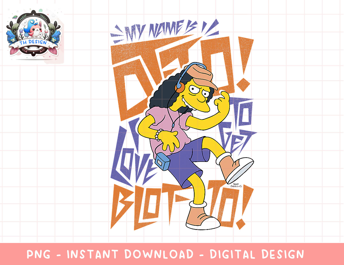 The Simpsons My Name Is Otto I Love To Get Blot-to C2 png, s | Inspire ...
