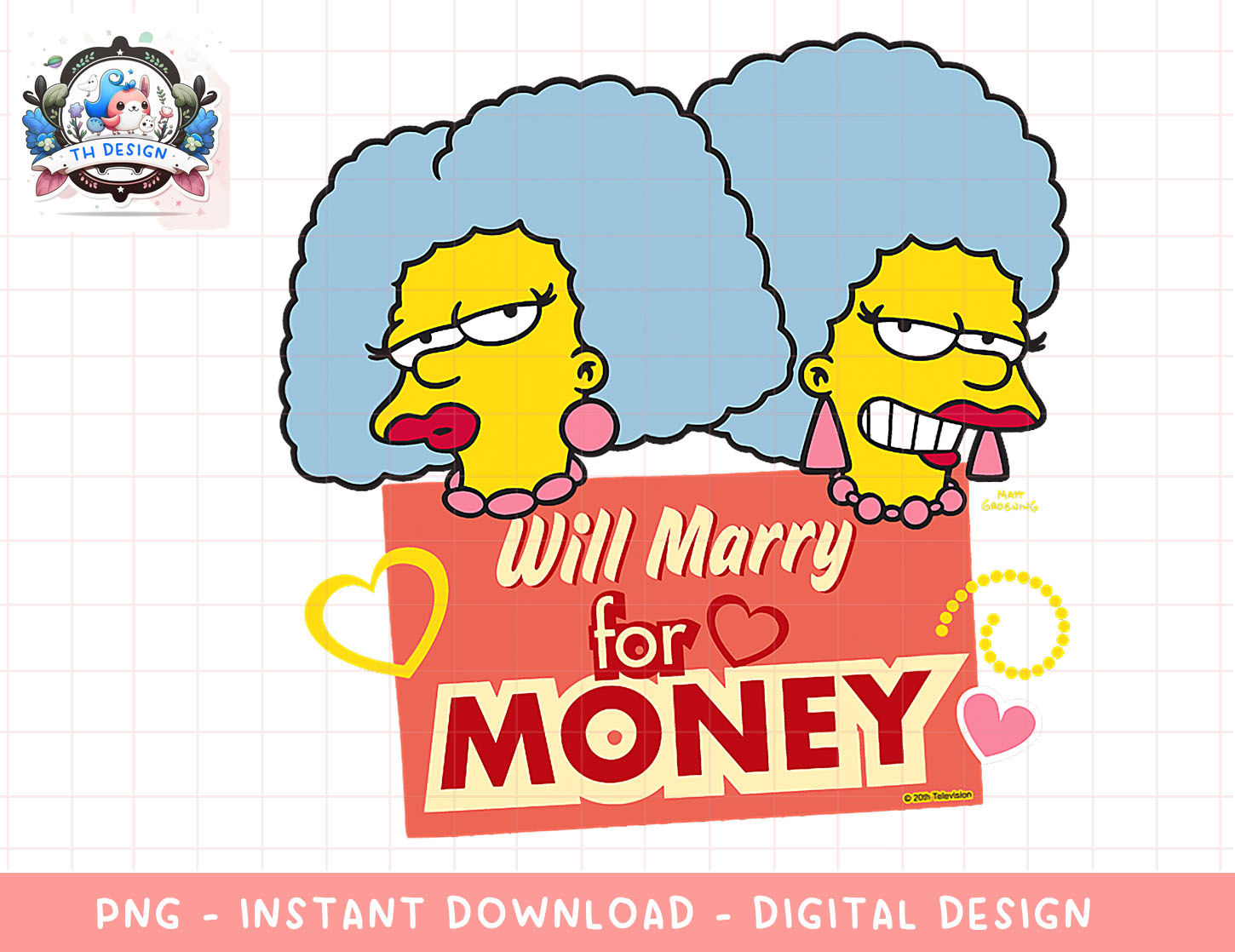 The Simpsons Patty and Selma Will Marry for Money Retro png, | Inspire ...