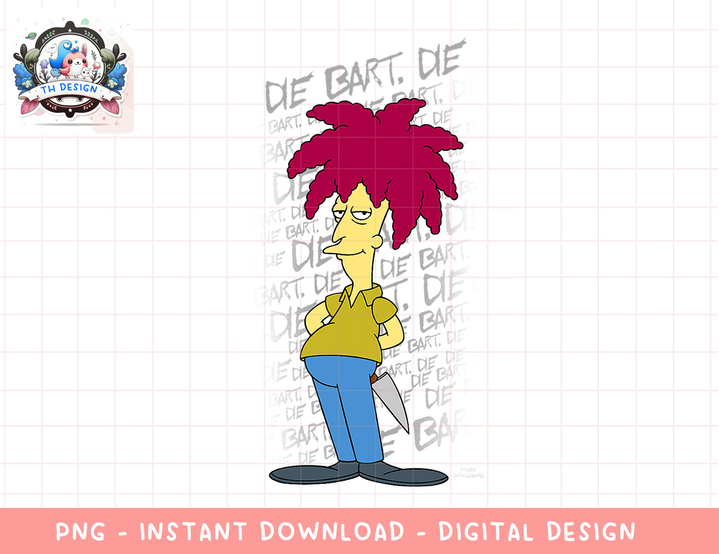The Simpsons Sideshow Bob Die Bart Die V1 png, sublimation.j | Inspire ...