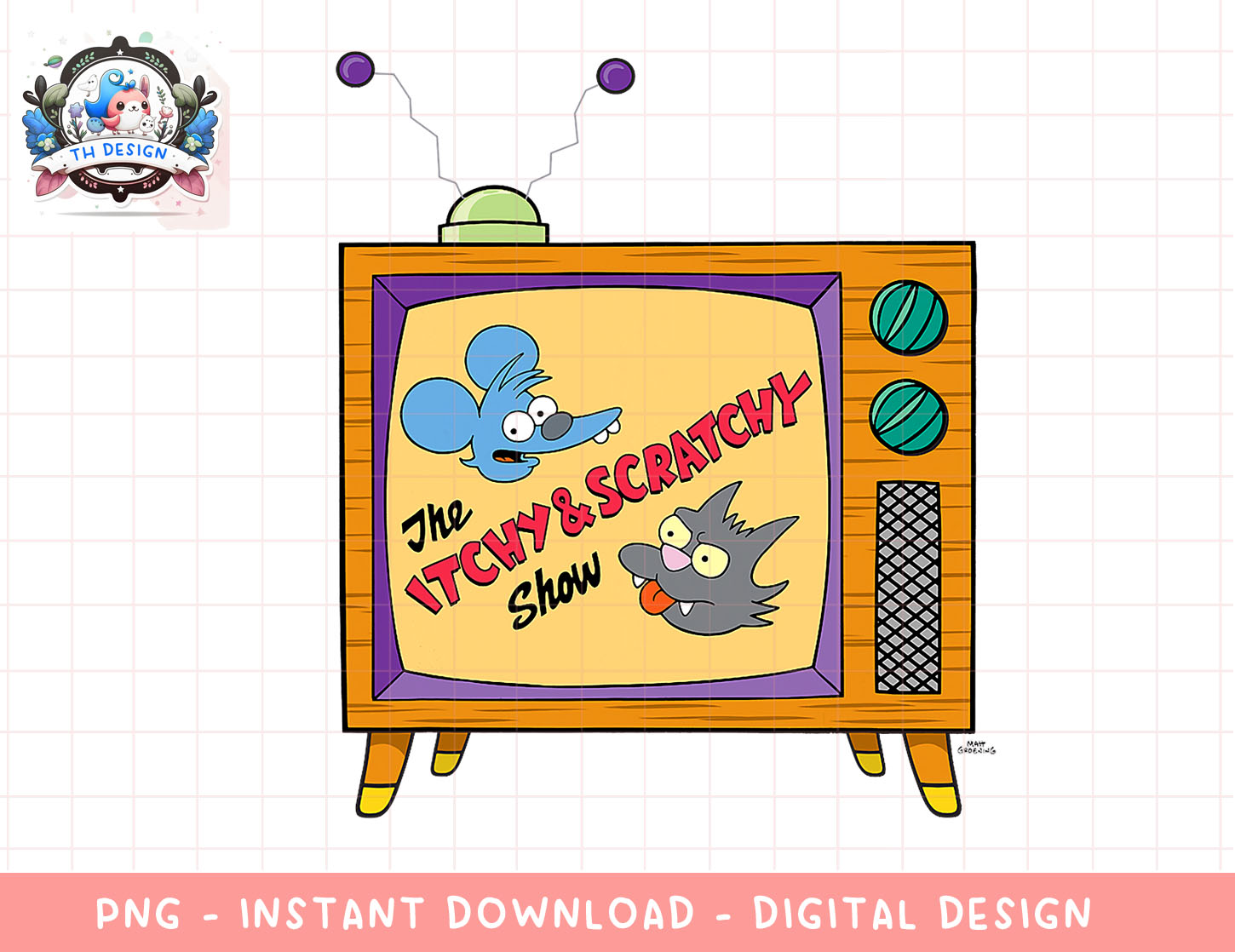 The Simpsons The Itchy & Scratchy Show Logo png, sublimation | Inspire ...