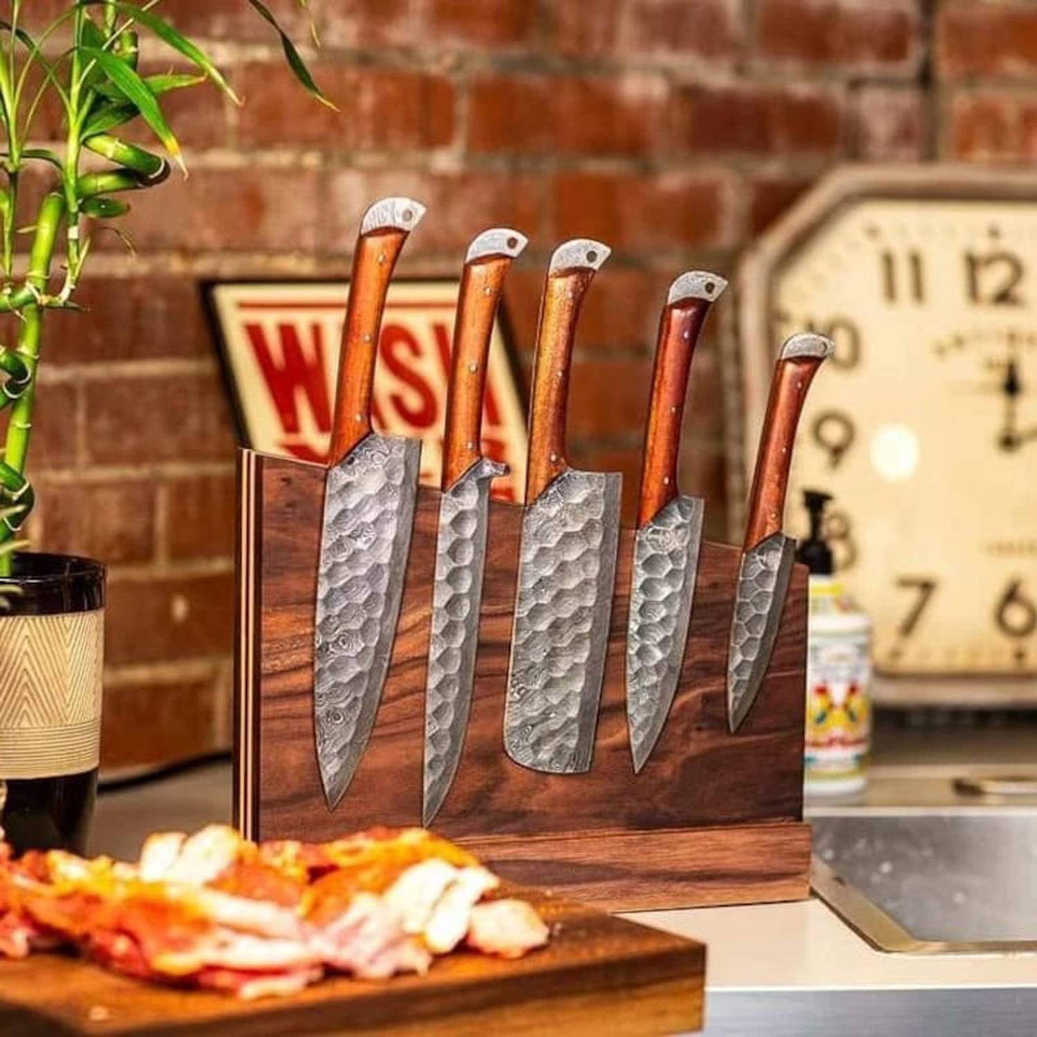 whole kitchen knife set, new design, damascus chef set Damas | Inspire ...