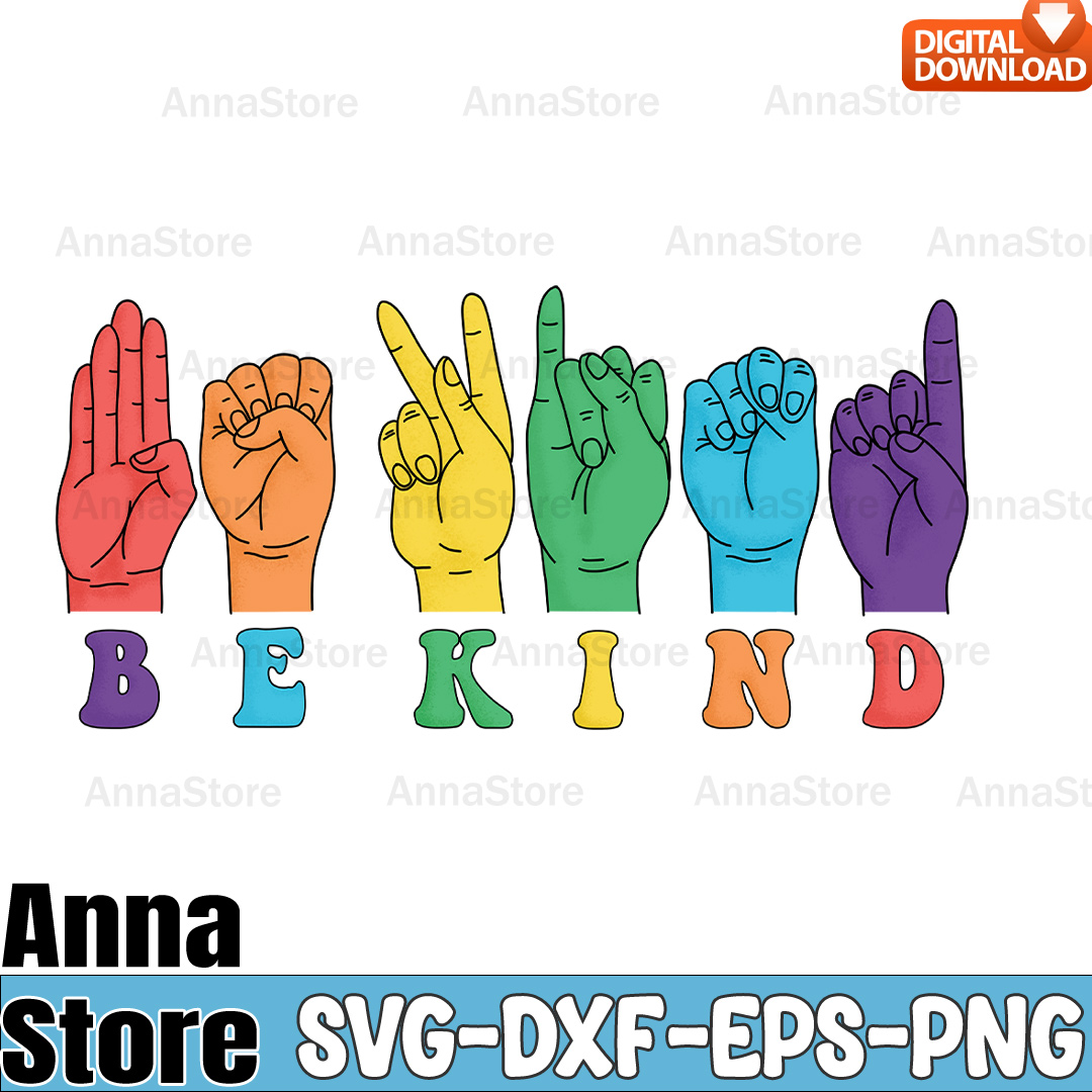 Be Kind Sign Language LGBT Rainbow Svg,LGBT SVG Bundle,Lesbi | Inspire ...