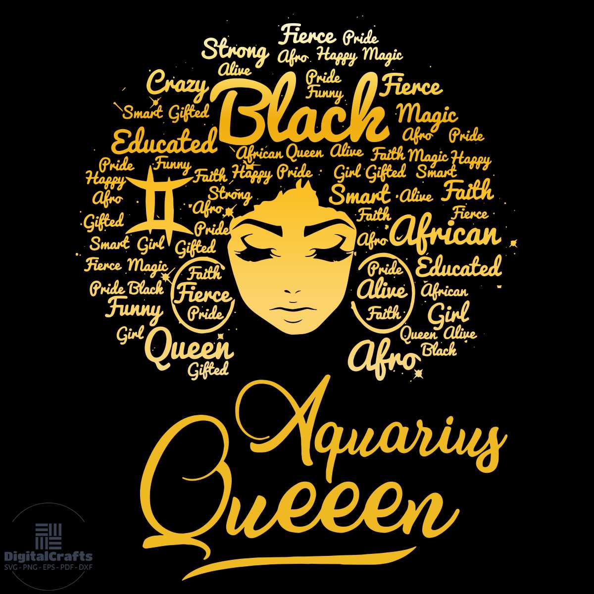 Aquarius Queen Birthday Svg, Black Queen Svg, Zodiac Svg - Inspire Uplift