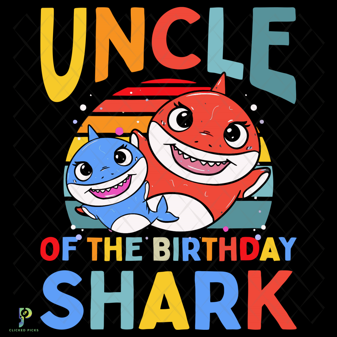 Uncle Of The Birthday Shark Svg, Birthday Svg, B - Inspire Uplift