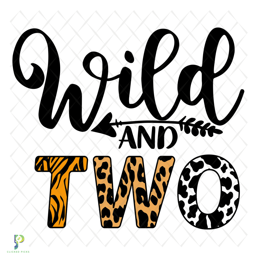Wild And Two Birthday Svg, Birthday Svg, 2nd Bir - Inspire Uplift