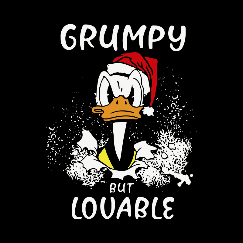 Donald Duck Grumpy But Lovable Christmas Svg, Santa Claus Sv | Inspire ...
