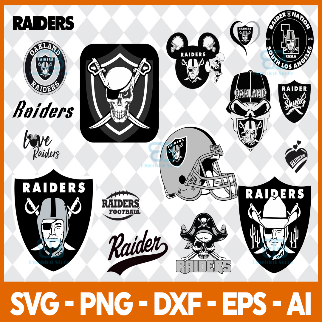 Oakland Raiders Logo Bundle, NFL Bundle Svg, Raiders Logo Sv | Inspire ...
