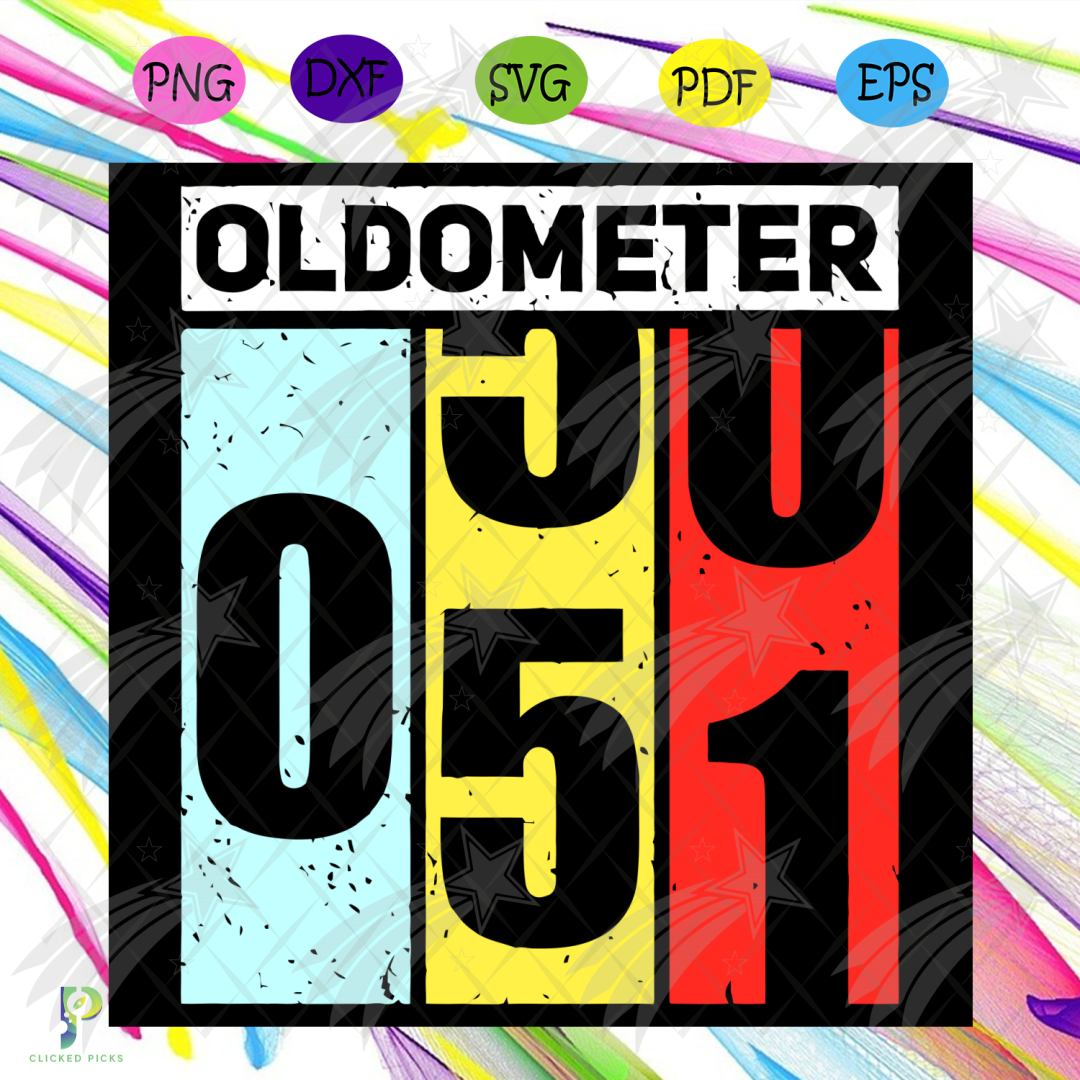 Oldometer 50-51 Svg, Birthday Svg, Oldometer 50-5 | Inspire Uplift