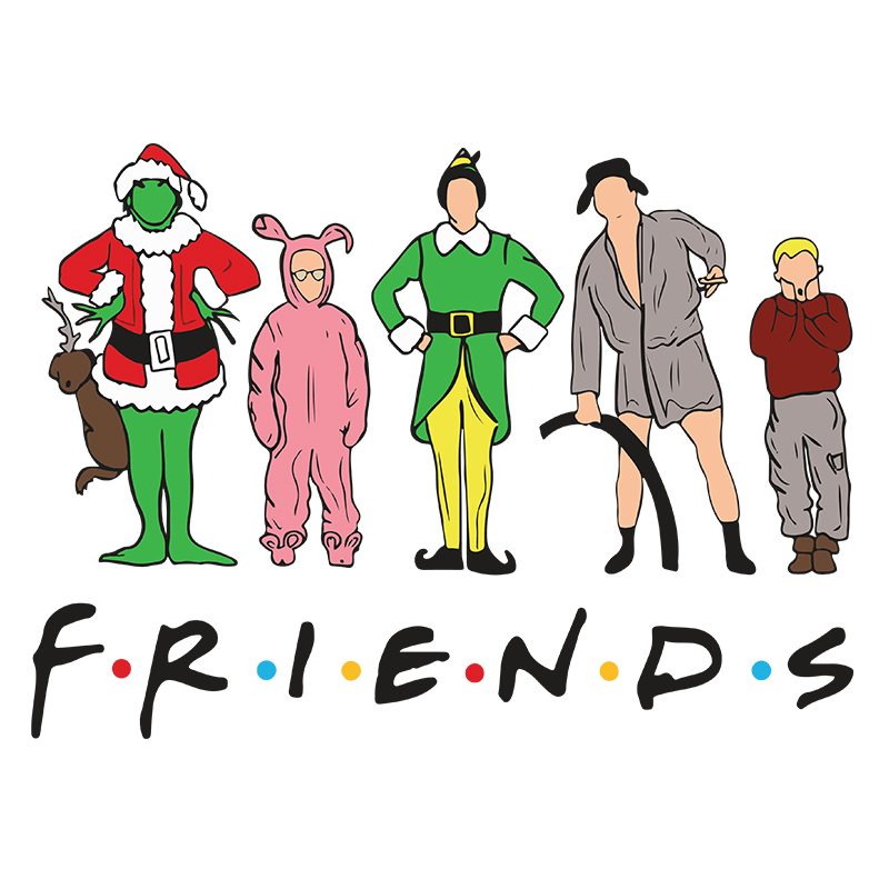 Christmas Movie Friends Svg, Friends Christmaspng, Character | Inspire ...