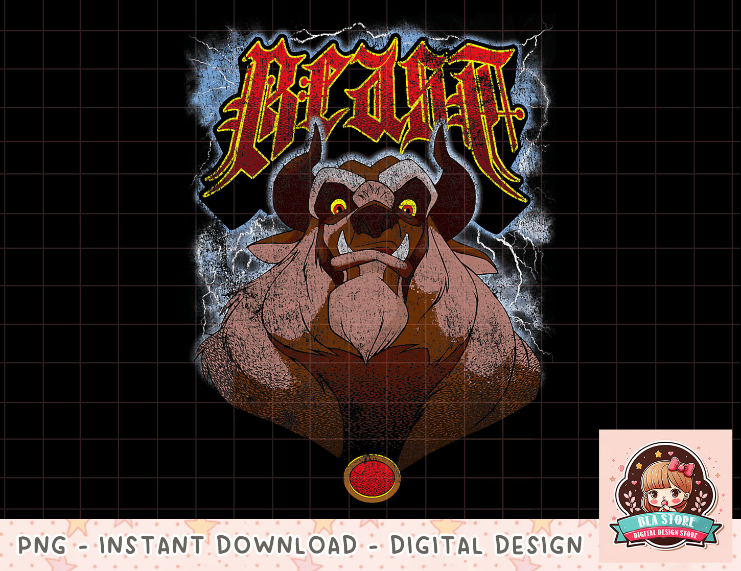 Disney Beauty And The Beast Angry Beast Portrait png, instan | Inspire ...