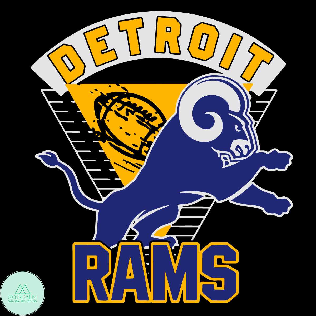 Los Angles Detroit Rams Svg, Logo Rams Team Svg | Inspire Uplift