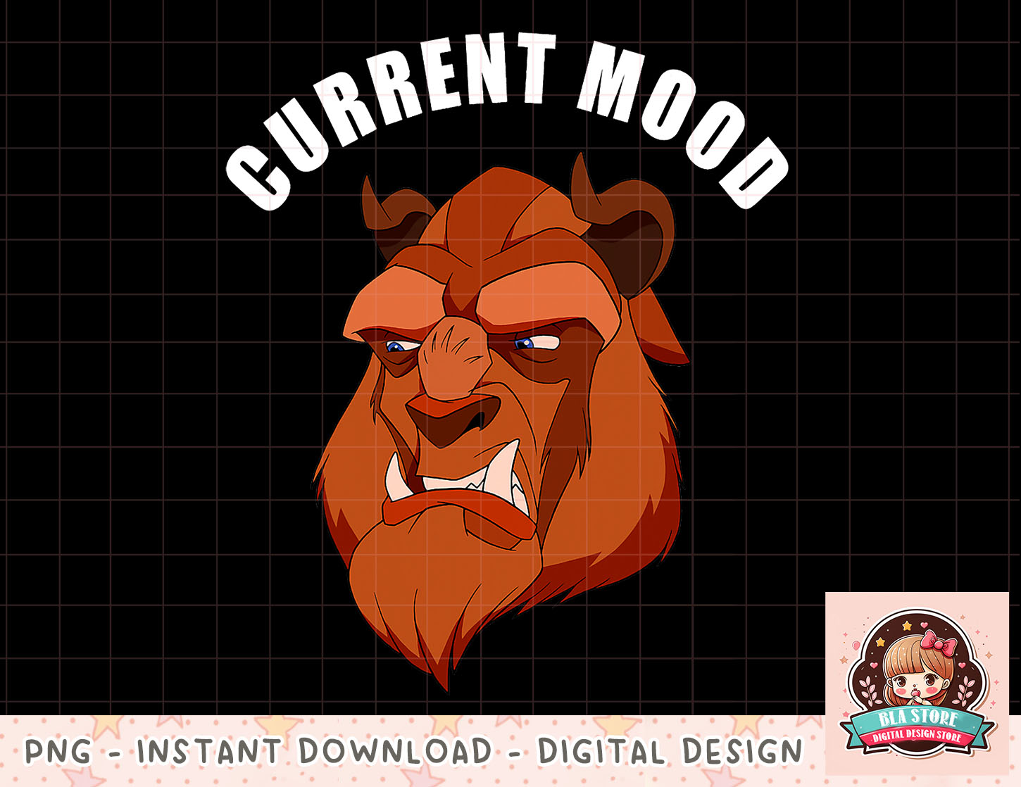 Disney Beauty and the Beast Current Mood Angry Beast png, in | Inspire ...