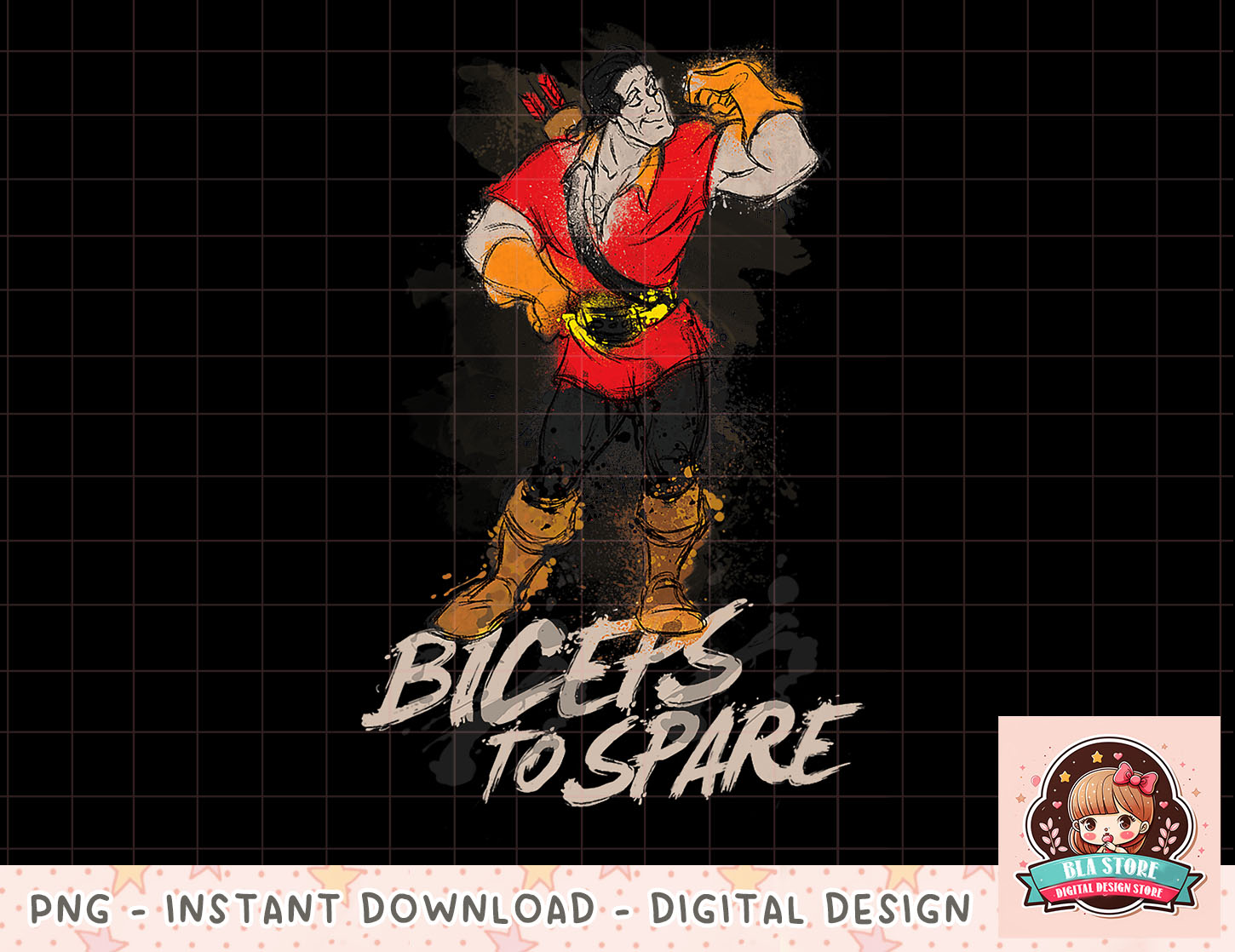 Disney Beauty and the Beast Gaston Biceps to Spare png, inst | Inspire ...