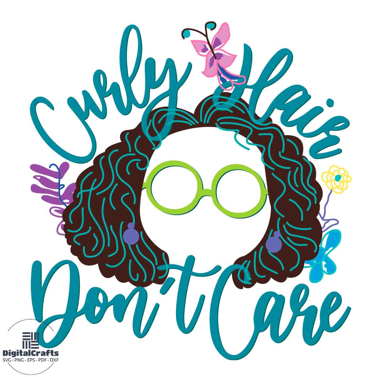 Woman Curly Hair Svg | Inspire Uplift