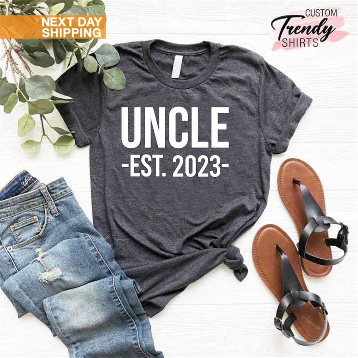 Uncle Est Shirts, Custom Uncle Gift, New Uncle Shirt Gift, U | Inspire ...