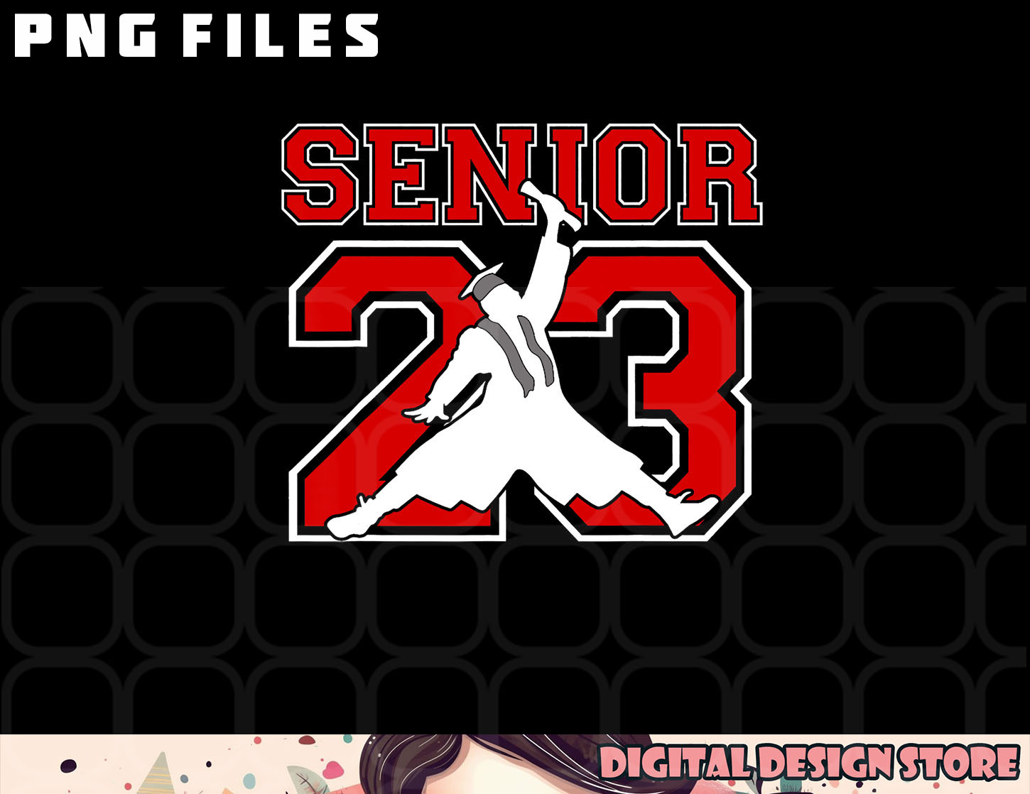 Graduation Class of 2023 Senior 23 png, digital download cop - Inspire ...