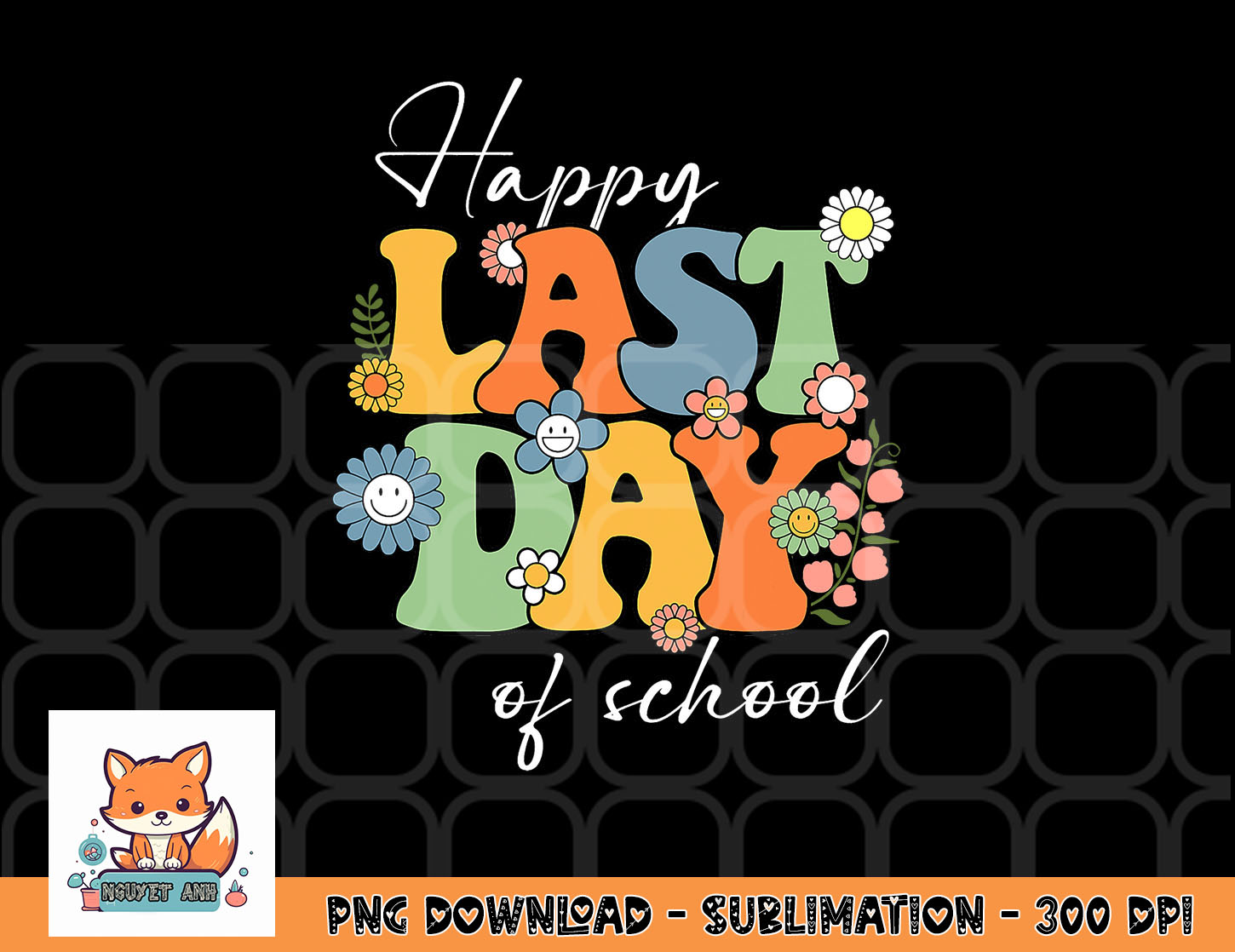 Happy Last Day Of School Graduation Groovy Teacher Student p - Inspire ...