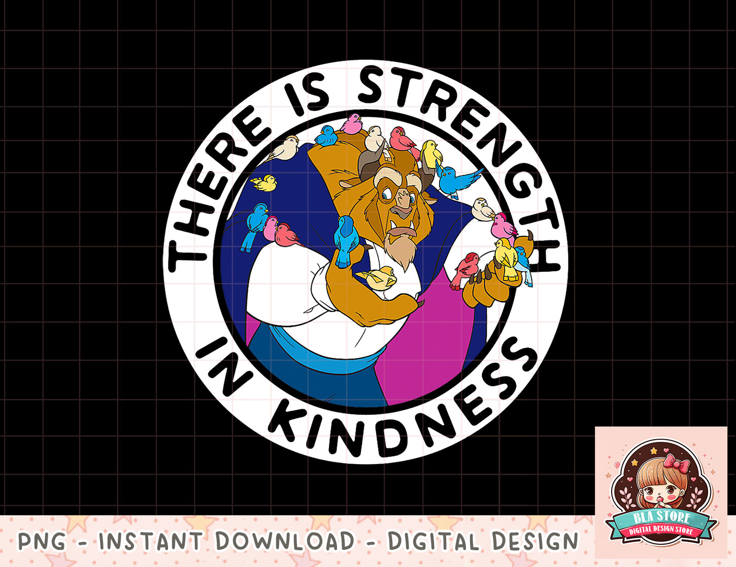 Disney Beauty And The Beast Strength In Kindness png, instan | Inspire ...