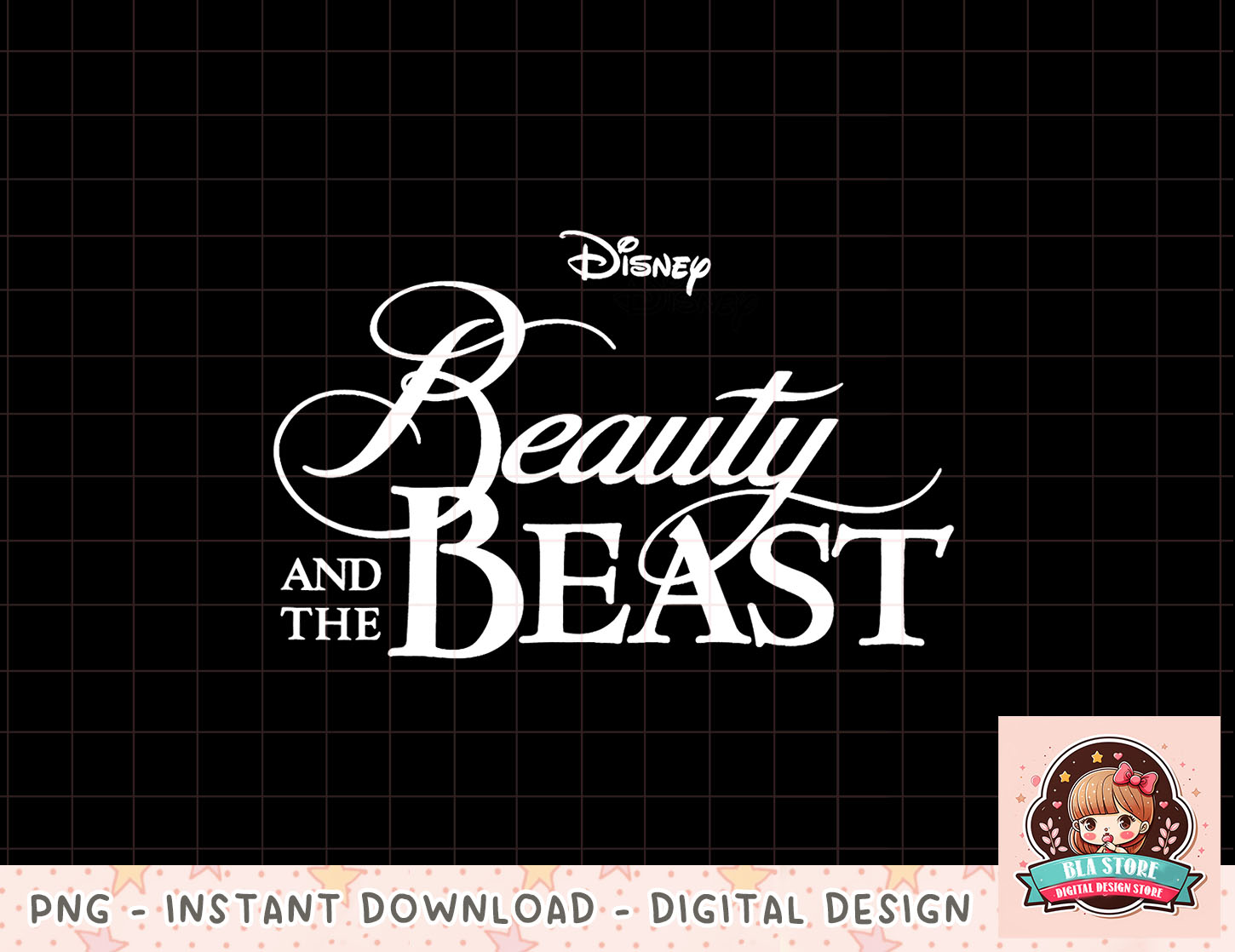 Disney Beauty And The Beast Title Logo png, instant download | Inspire ...