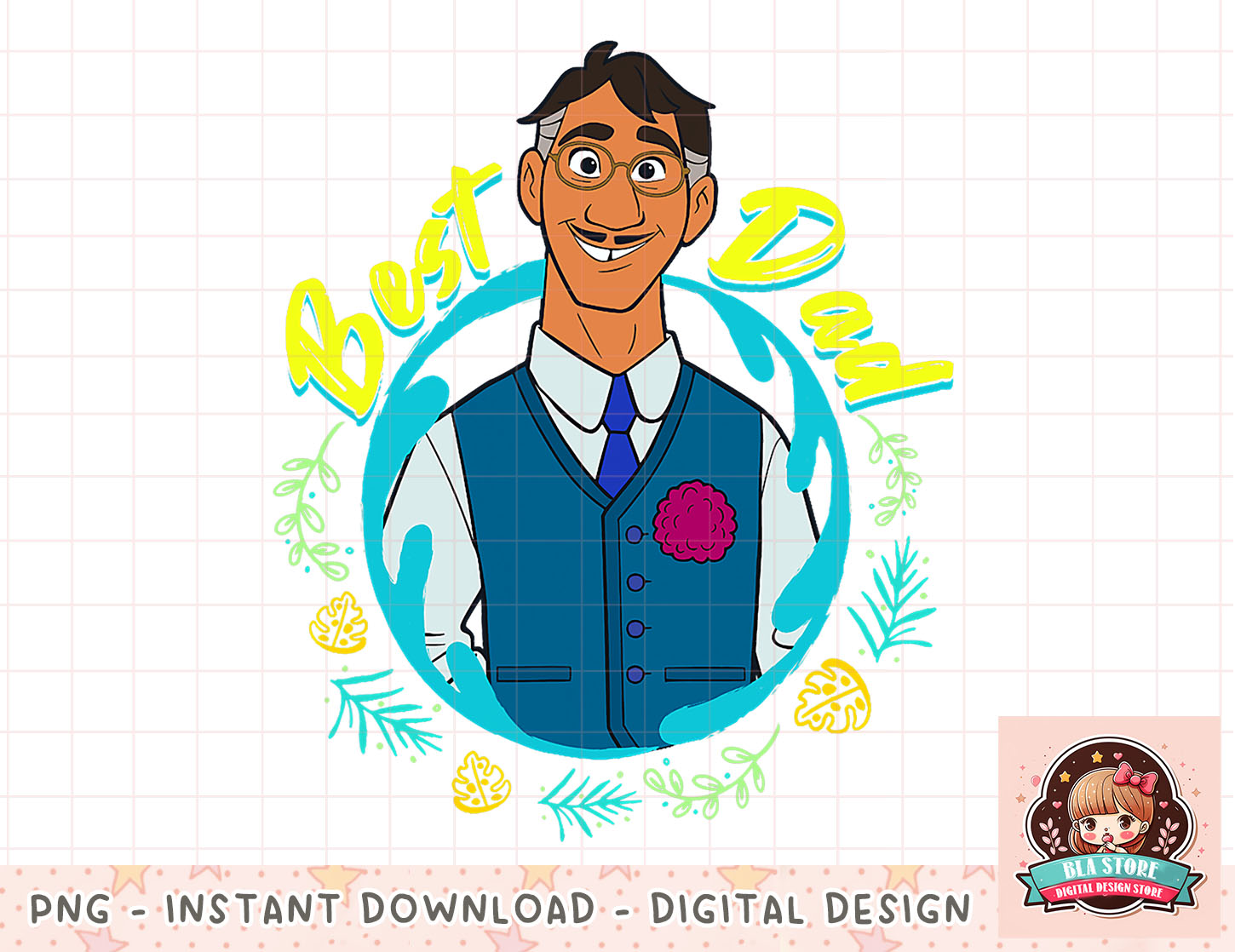 Disney Encanto Agustin Madrigal Best Dad Portrait png, insta - Inspire ...