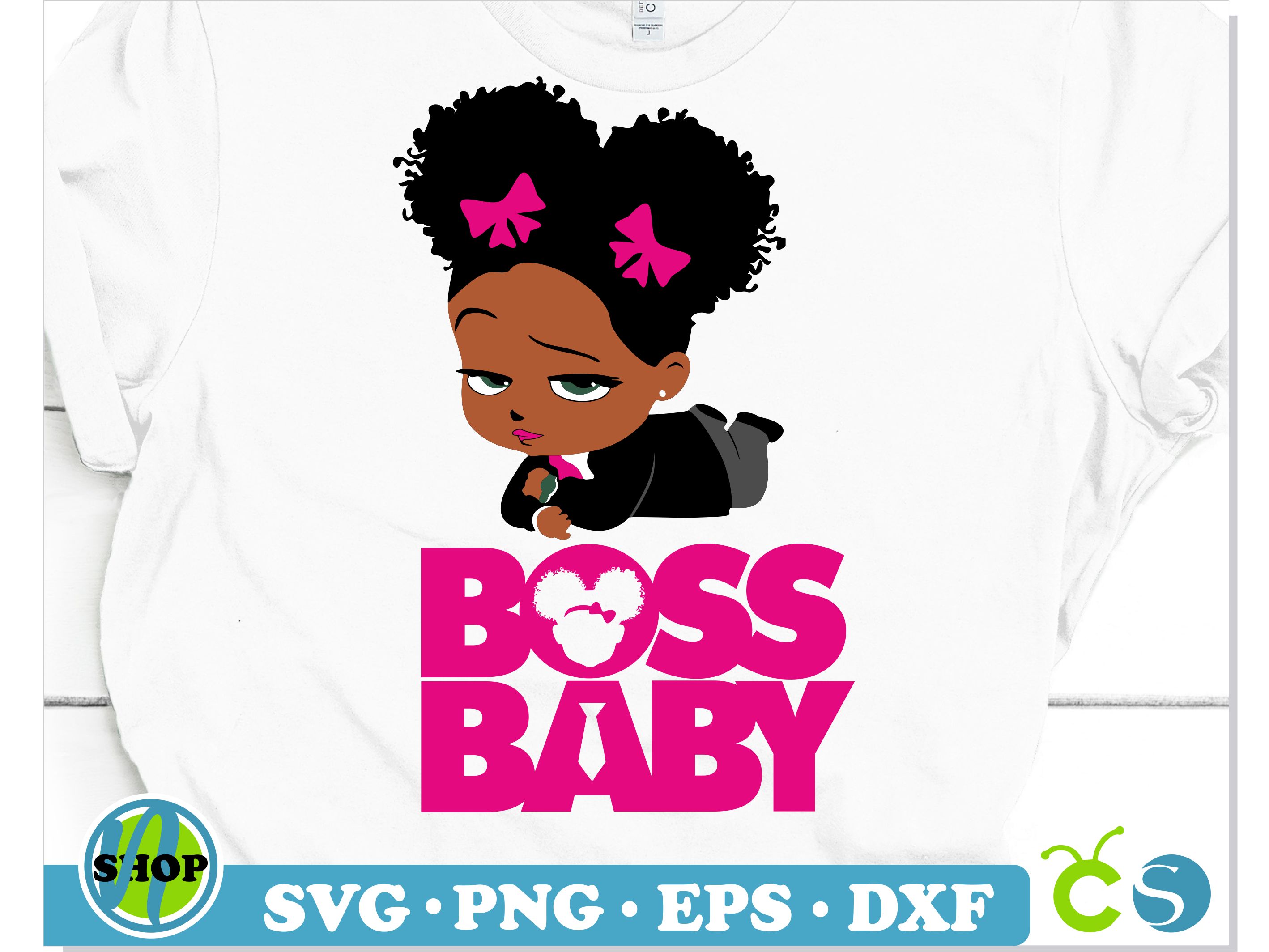 African American Boss Baby Girl logo svg, Boss Baby Girl svg - Inspire ...