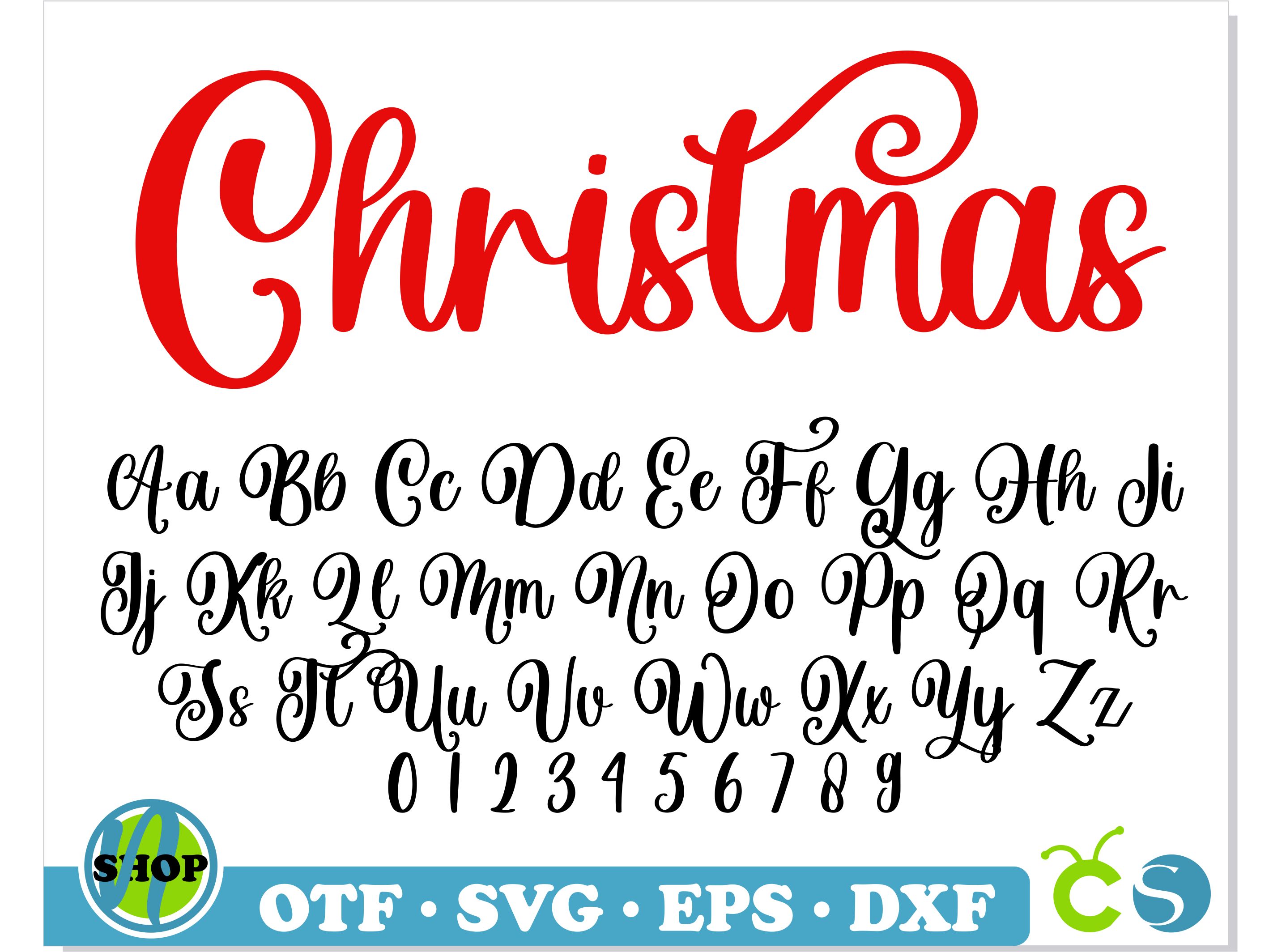 Christmas Font SVG Cricut, Christmas Font OTF, Christmas let | Inspire ...