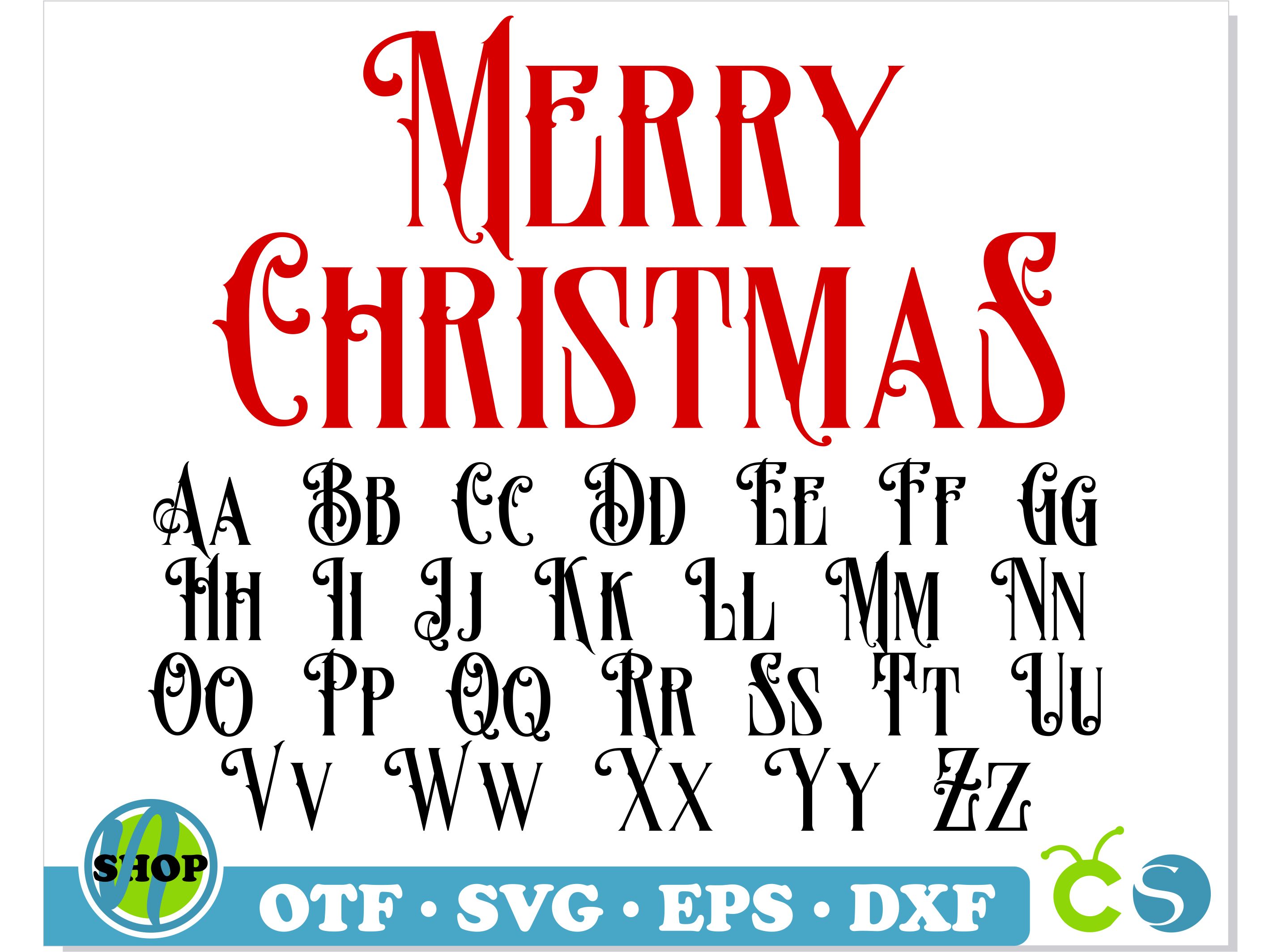 Christmas Font OTF, Christmas Font SVG Cricut, Christmas svg | Inspire ...