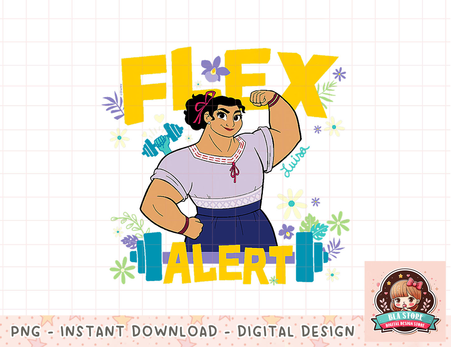 Disney Encanto Luisa Flex Alert png, instant download, digit - Inspire ...