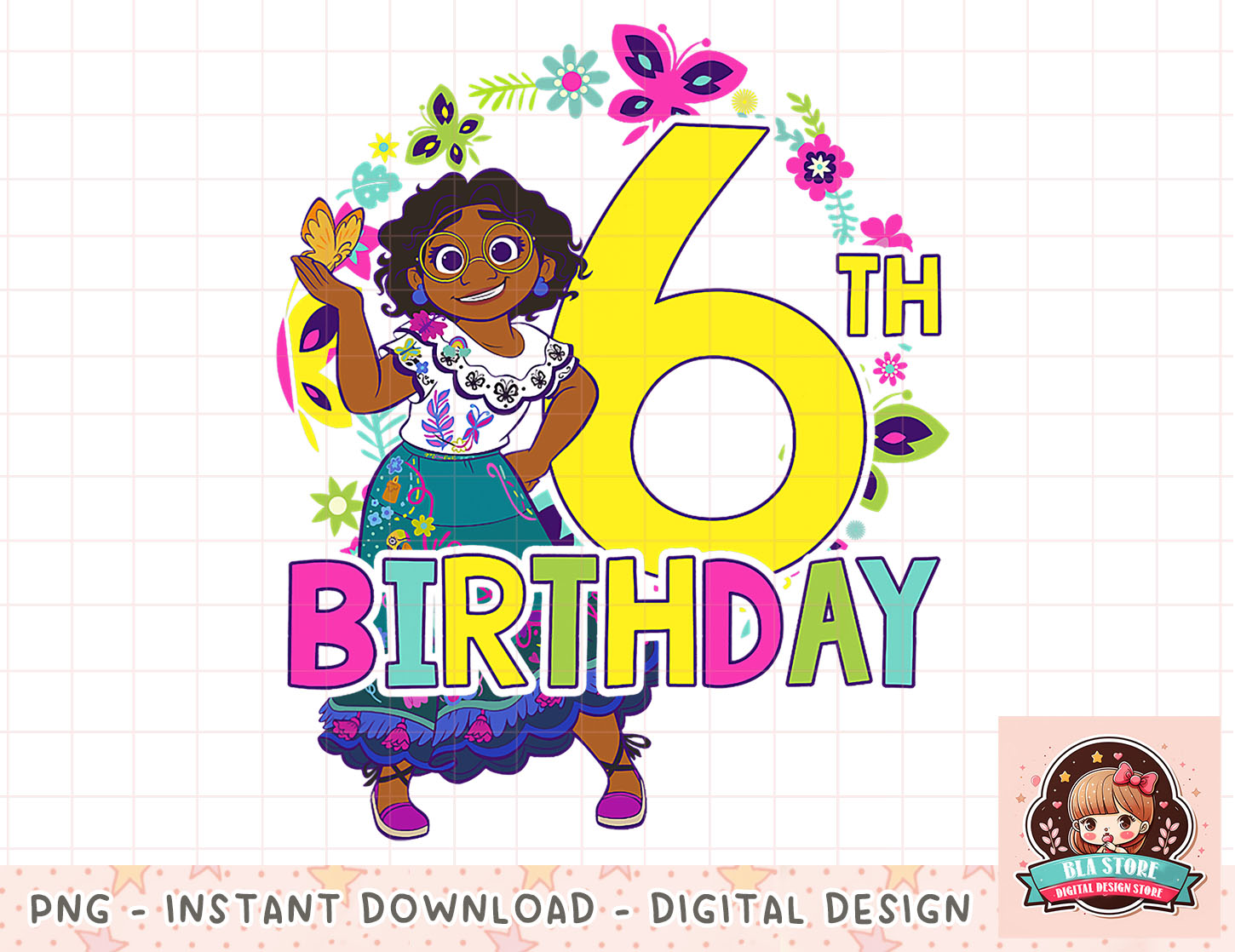 Disney Encanto Maribel 6th Birthday Smile png, instant downl - Inspire ...