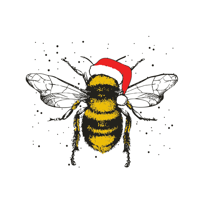 Bumble Bee Christmas svg, Bee Xmas Santa svg, Bee Lover Png, | Inspire ...