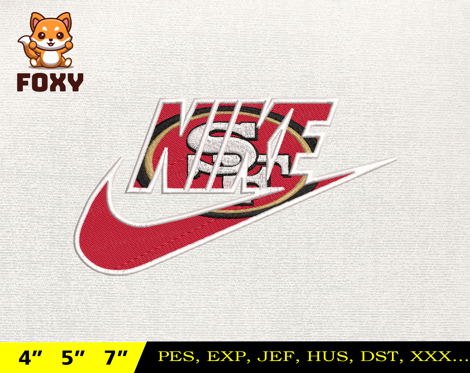 NFL San Francisco 49er, NIKE NFL Embroidery Design, NFL Team - Inspire ...