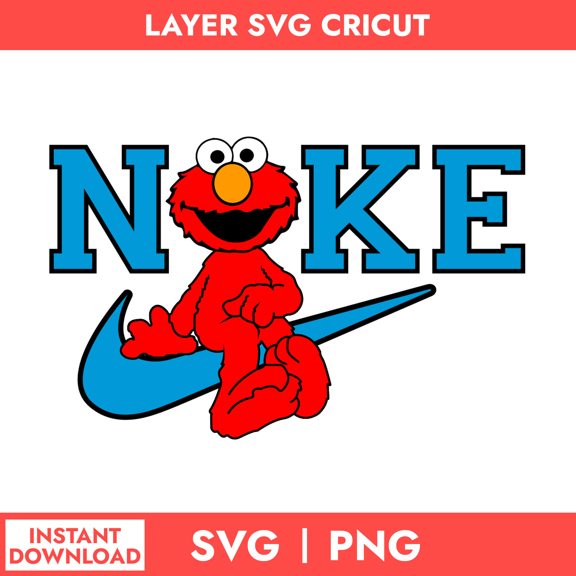 Nike Elmo Svg, Nike Logo Svg, Elmo Svg, Nike Sesame Street S | Inspire ...