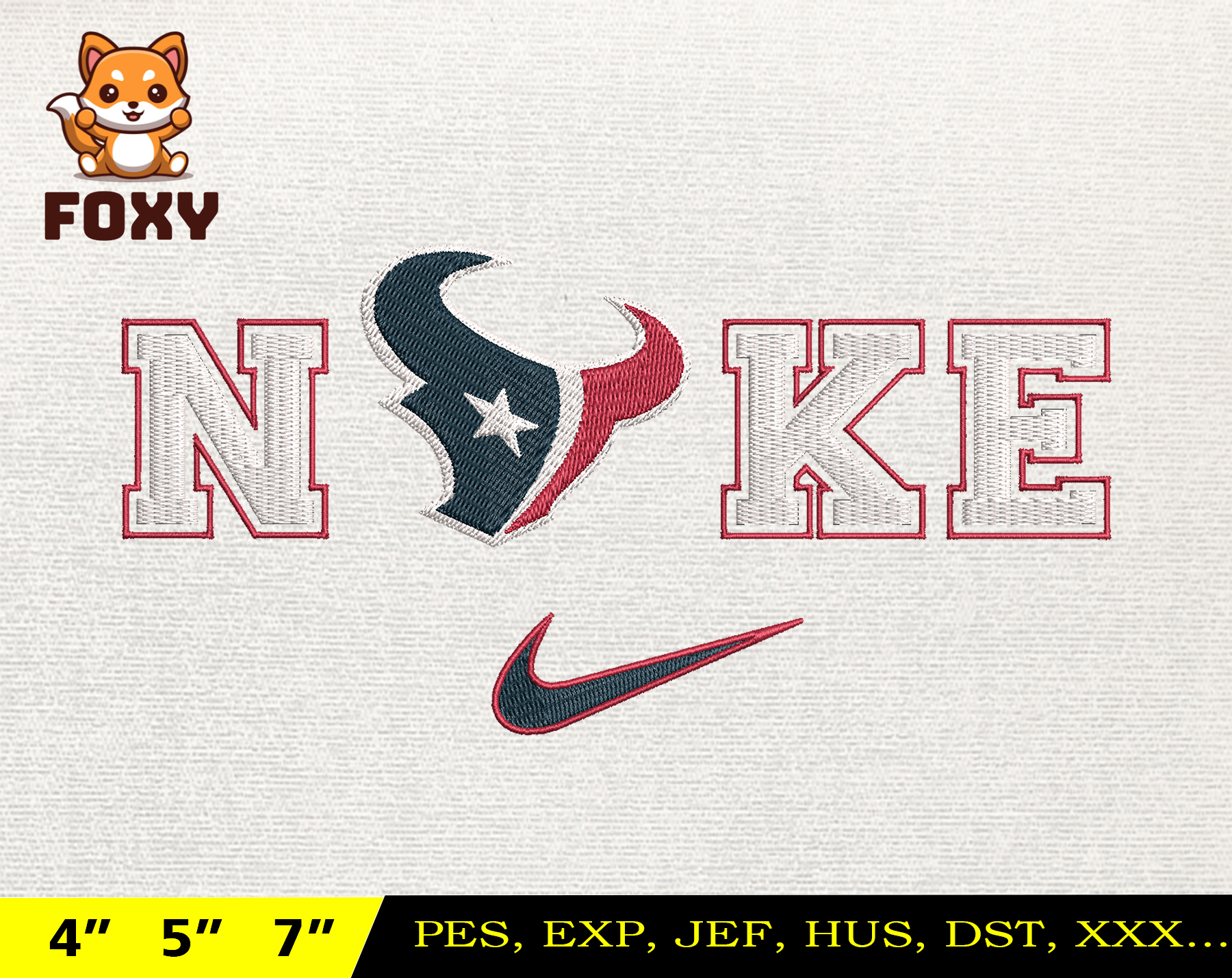 NFL Houston Texans, NIKE NFL Embroidery Design, NFL Team Emb | Inspire ...